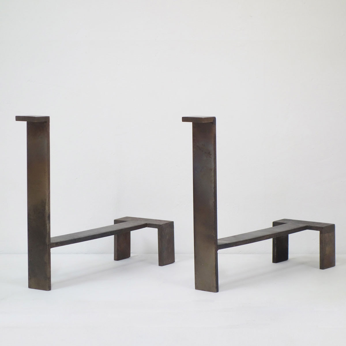 Jacques Quinet, Pair of andirons - Galerie Chastel Maréchal